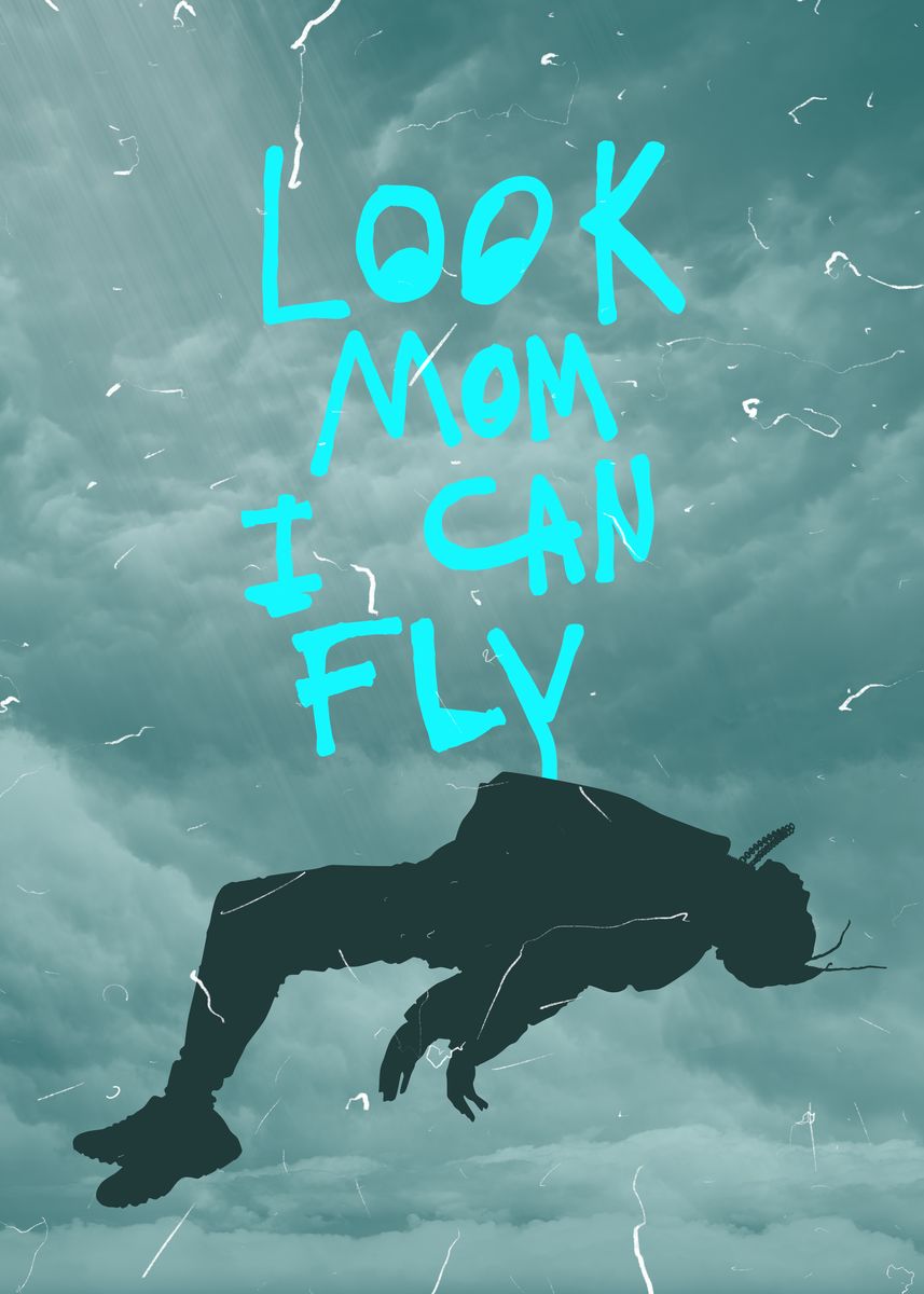 'Look Mom I Can Fly' Poster, picture, metal print, paint by geeks holic ...