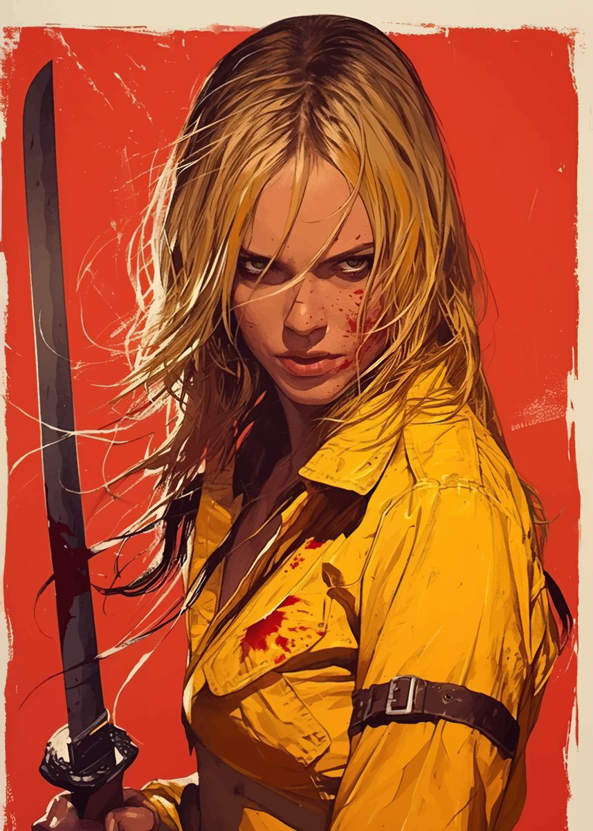 'Bloody Warrior Woman' Poster, picture, metal print, paint by mukhamad ...