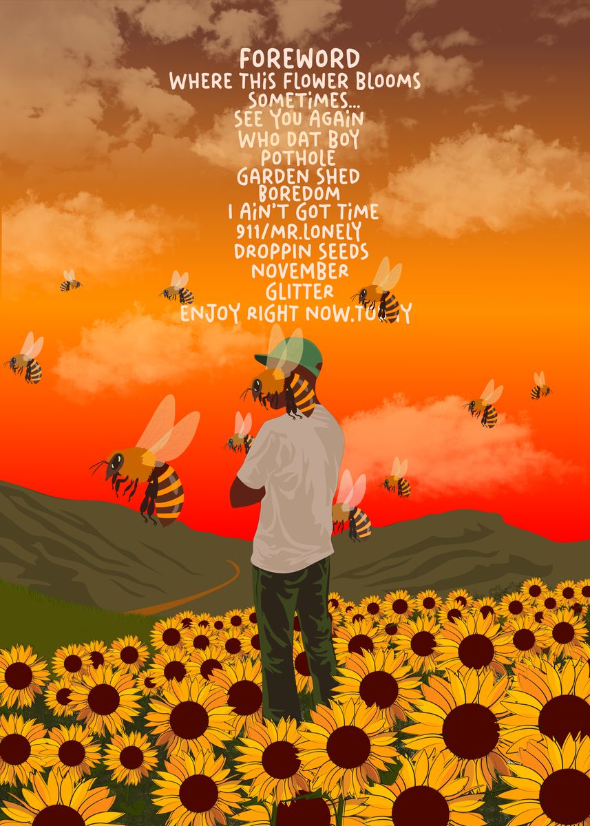 'Flower boy' Poster, picture, metal print, paint by geeks holic | Displate