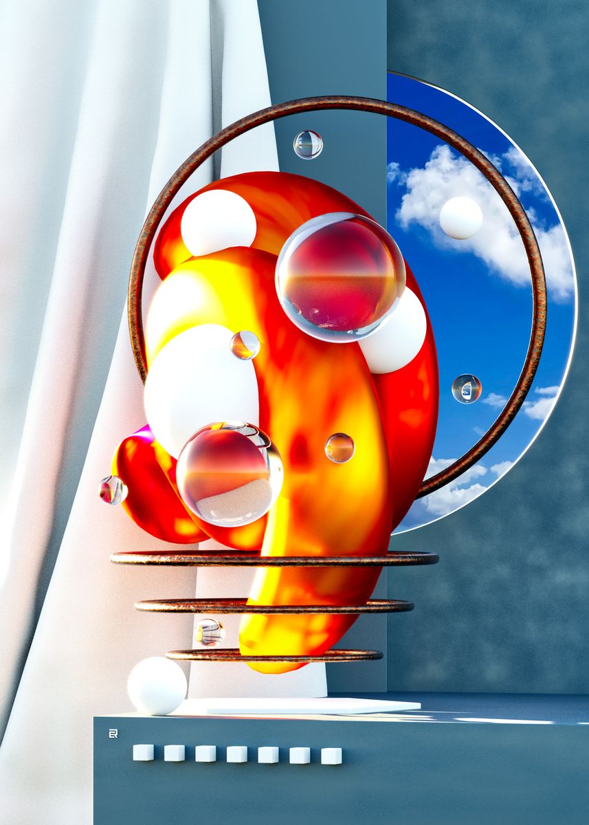 'Grimace' Poster, picture, metal print, paint by Emanuel Rivera | Displate