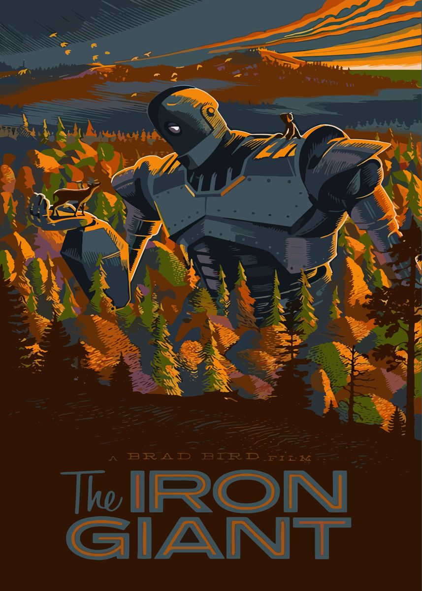 'The Iron Giant Poster' Poster, picture, metal print, paint by ...