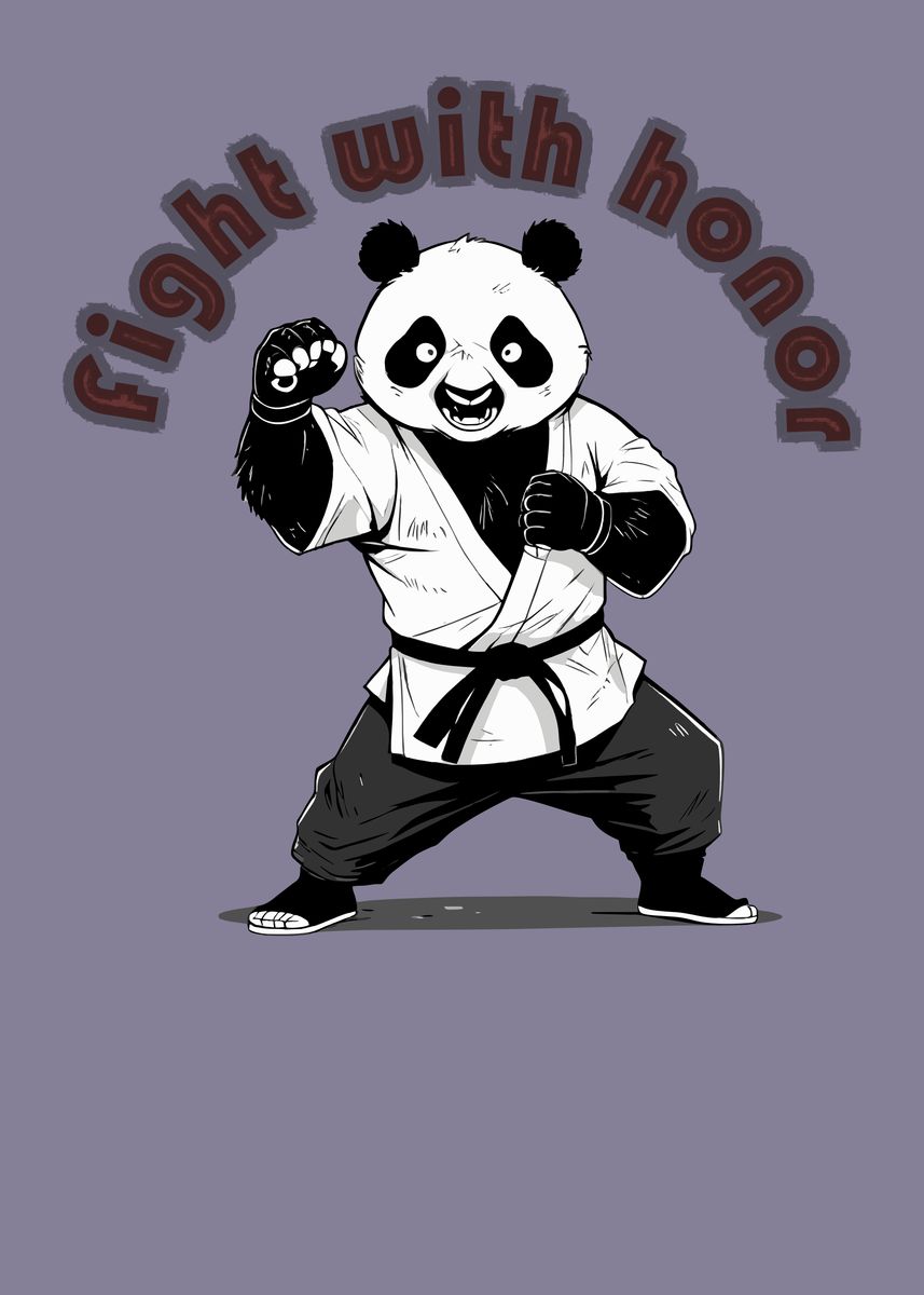 'Panda Martial Arts' Poster, picture, metal print, paint by ...
