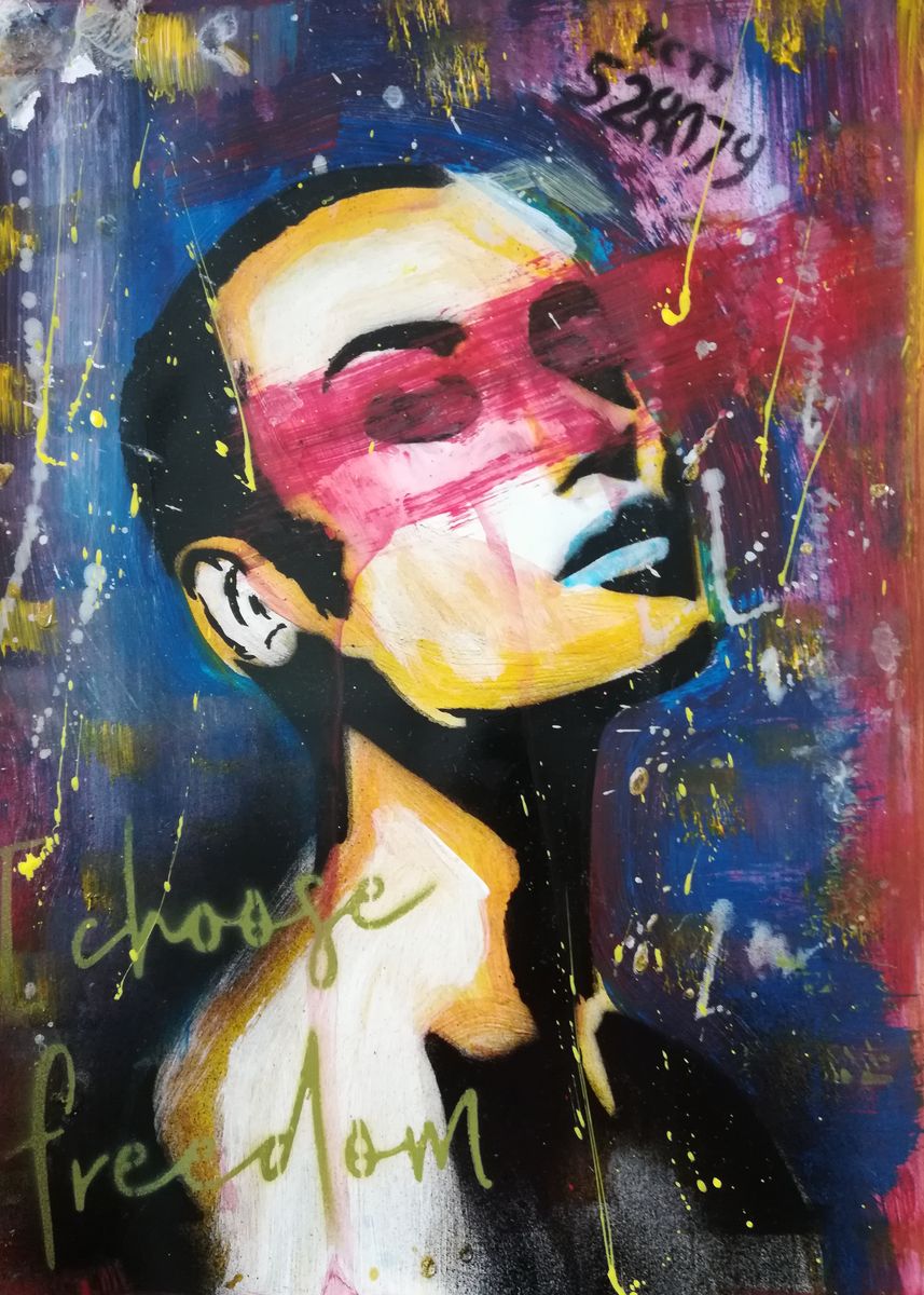 'Liberty :Abstract Portrait with Freedom' Poster, picture, metal print ...