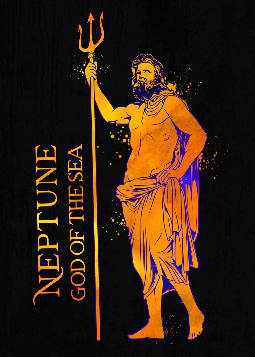 'Neptune - Roman God of the Sea' Poster, picture, metal print, paint by ...