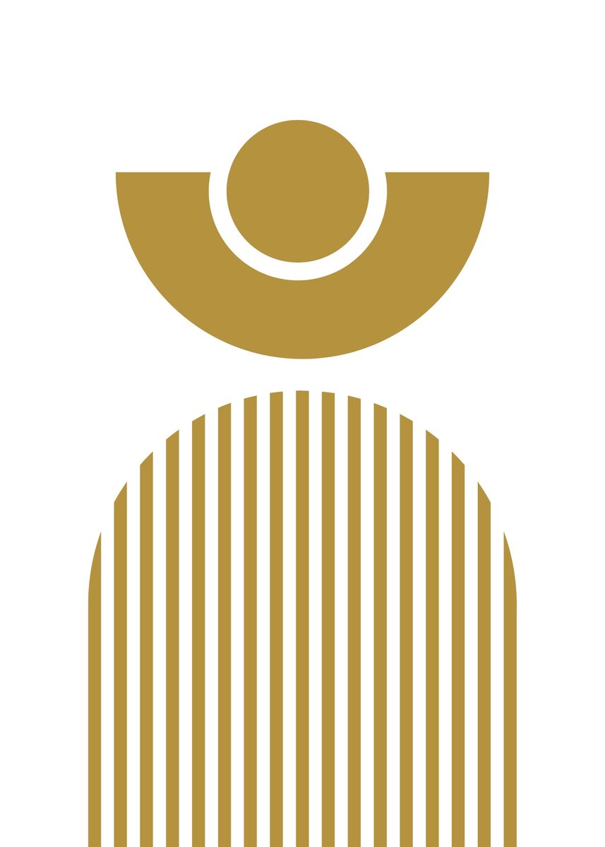 'Gold Geometric Art Print' Poster, picture, metal print, paint by ...