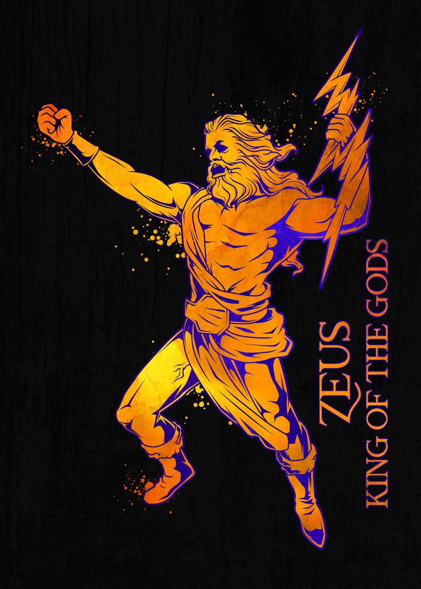 'Zeus - Greek King of Gods' Poster, picture, metal print, paint by ...