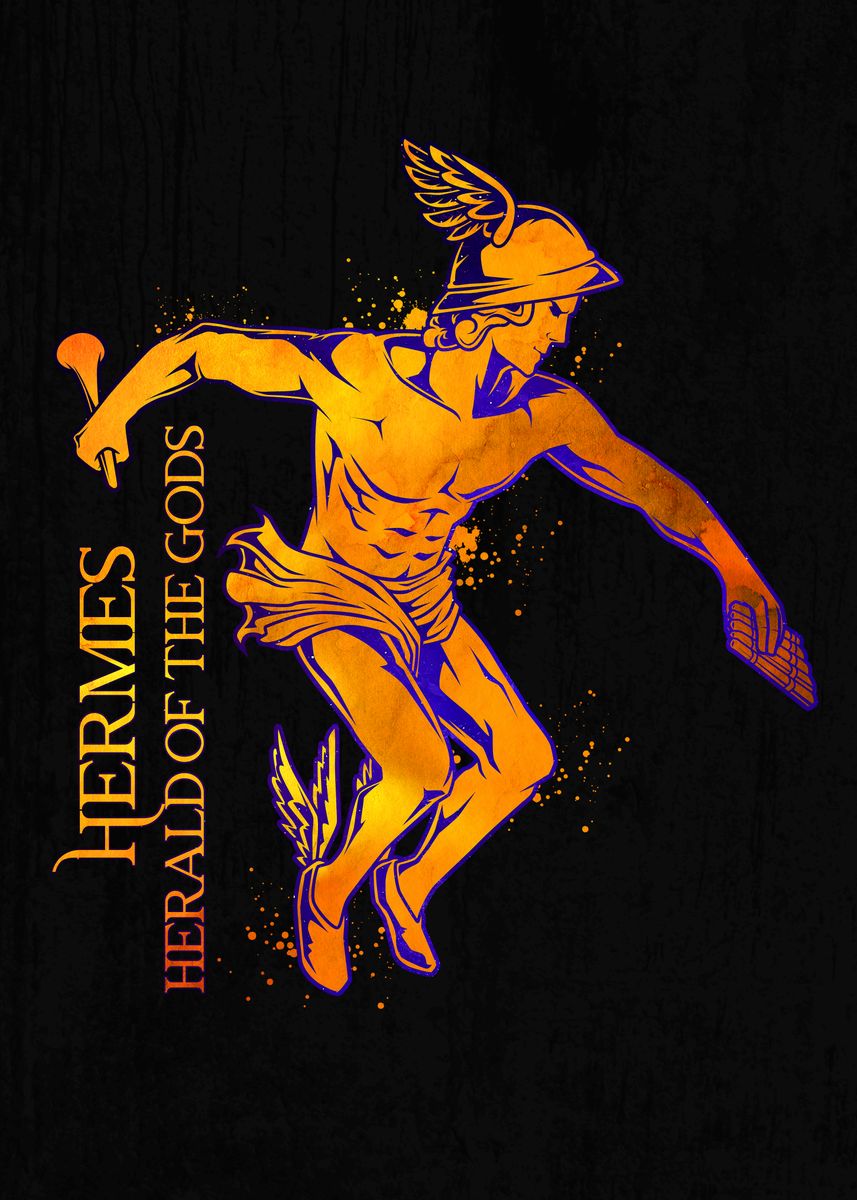 'Hermes - Greek Herald of the Gods' Poster, picture, metal print, paint ...