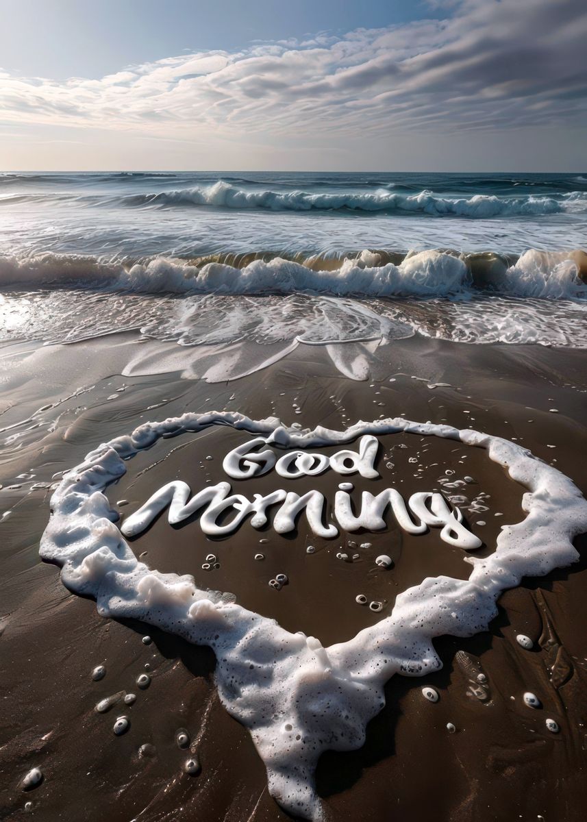 'Good Morning Sea Beach' Poster, picture, metal print, paint by Max ...