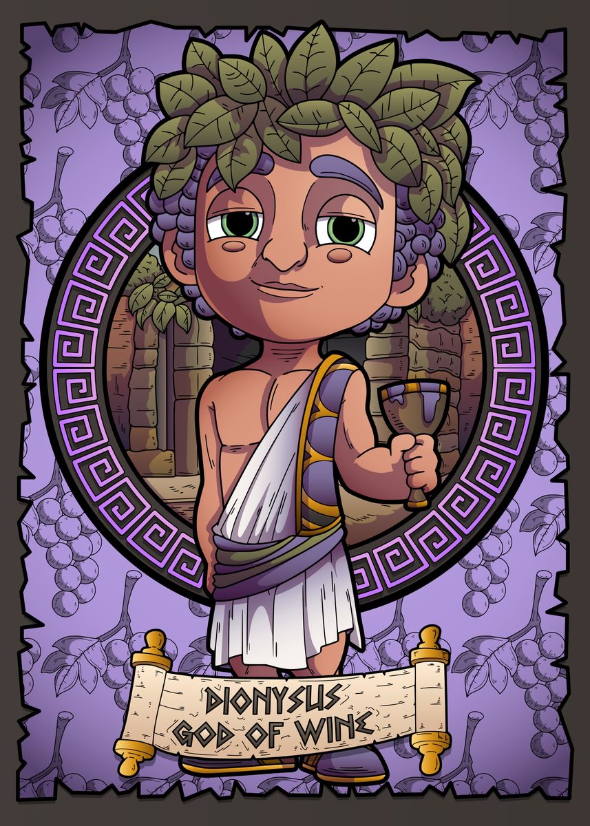'Dionysus, God of Wine' Poster, picture, metal print, paint by Pier ...