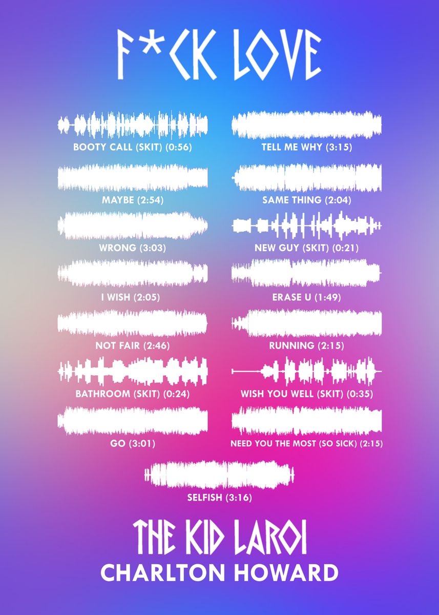 'The Kid LAROI - F*ck Love ' Poster, picture, metal print, paint by ...