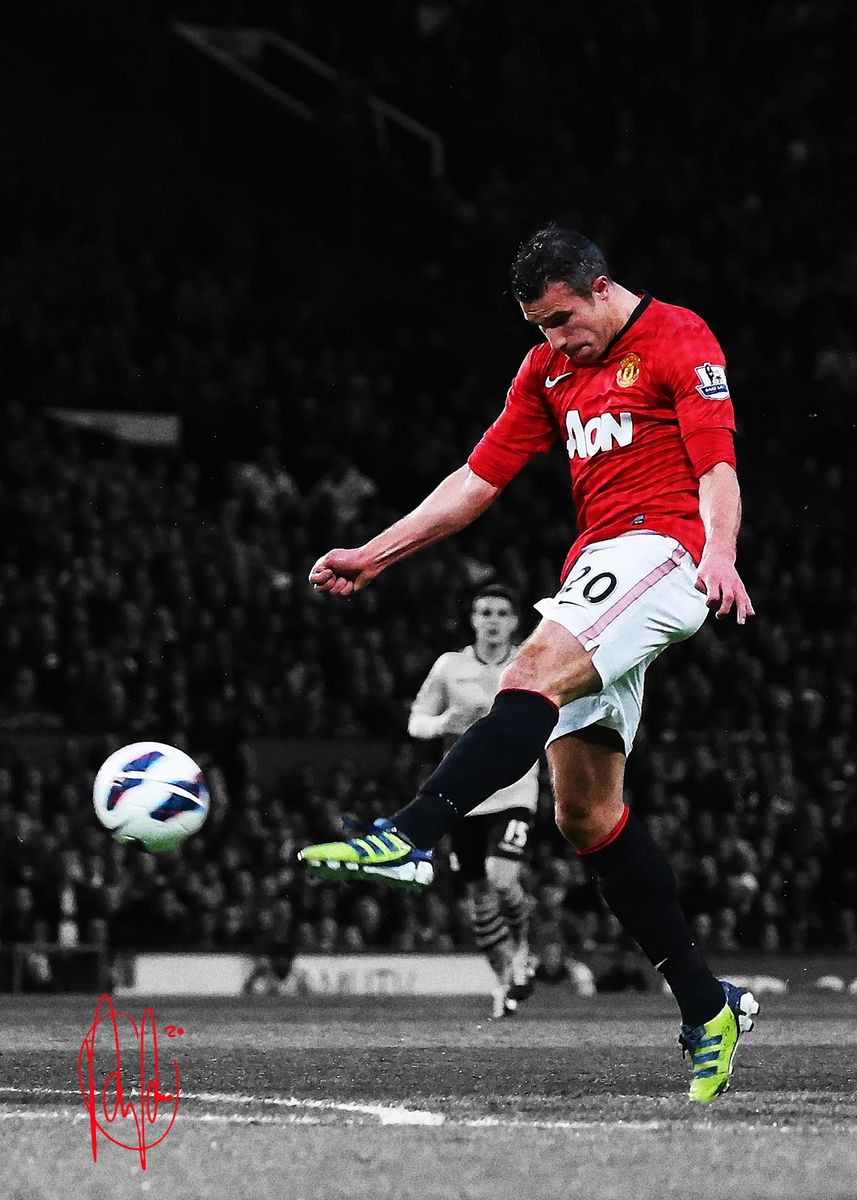 'Robin van Persie' Poster, picture, metal print, paint by Brian John ...