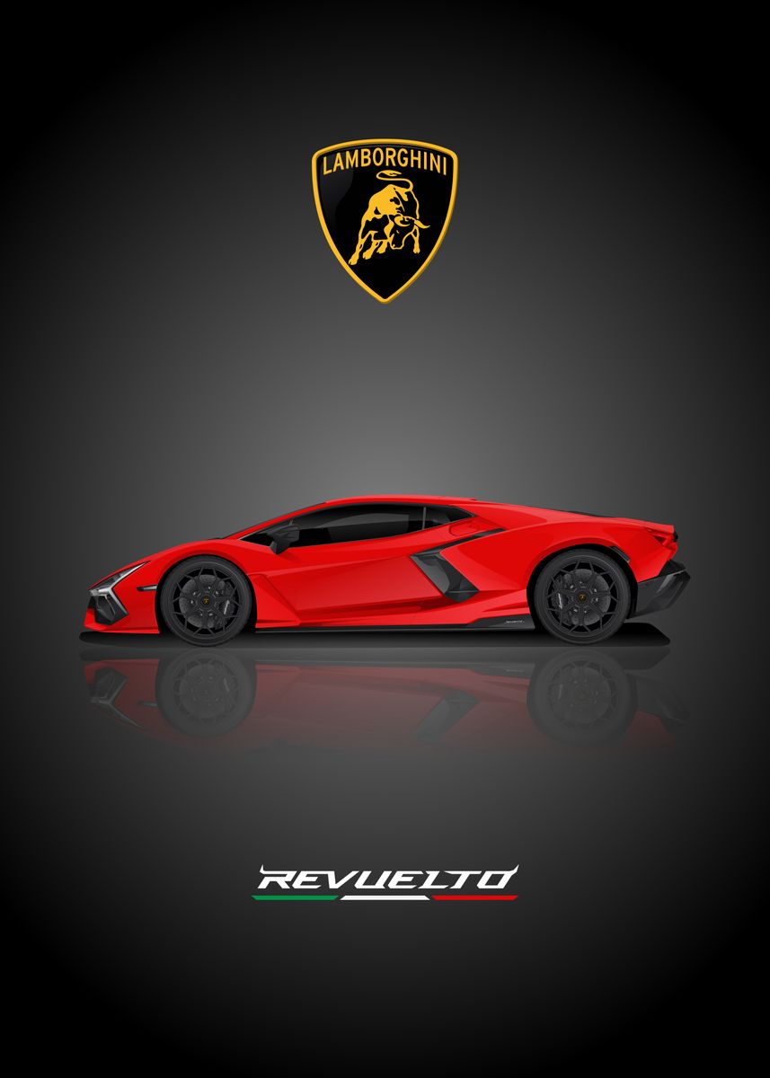 'Lamborghini Revuelto' Poster, picture, metal print, paint by ...