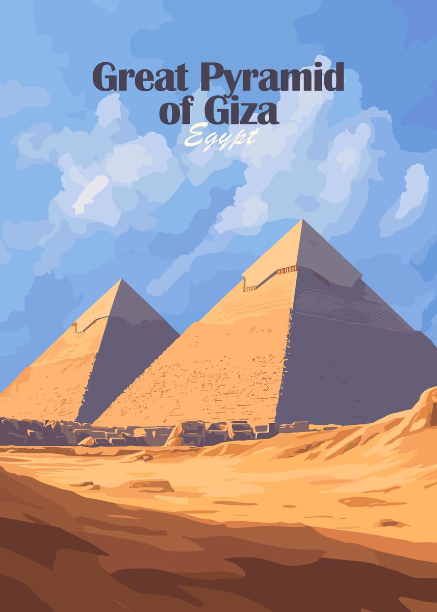 'Great Pyramid of Giza' Poster, picture, metal print, paint by Mason ...
