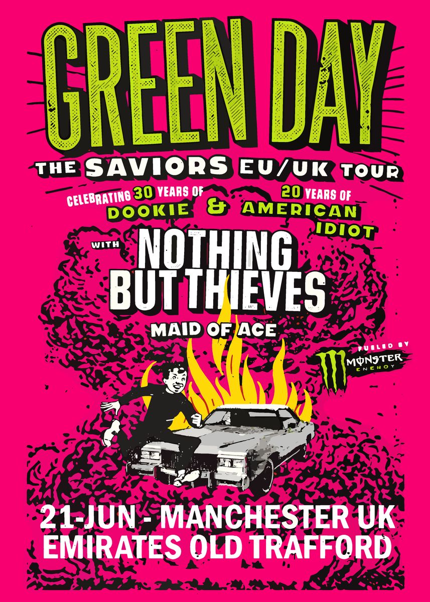 'Green Day Concert ' Poster, picture, metal print, paint by Artistry ...