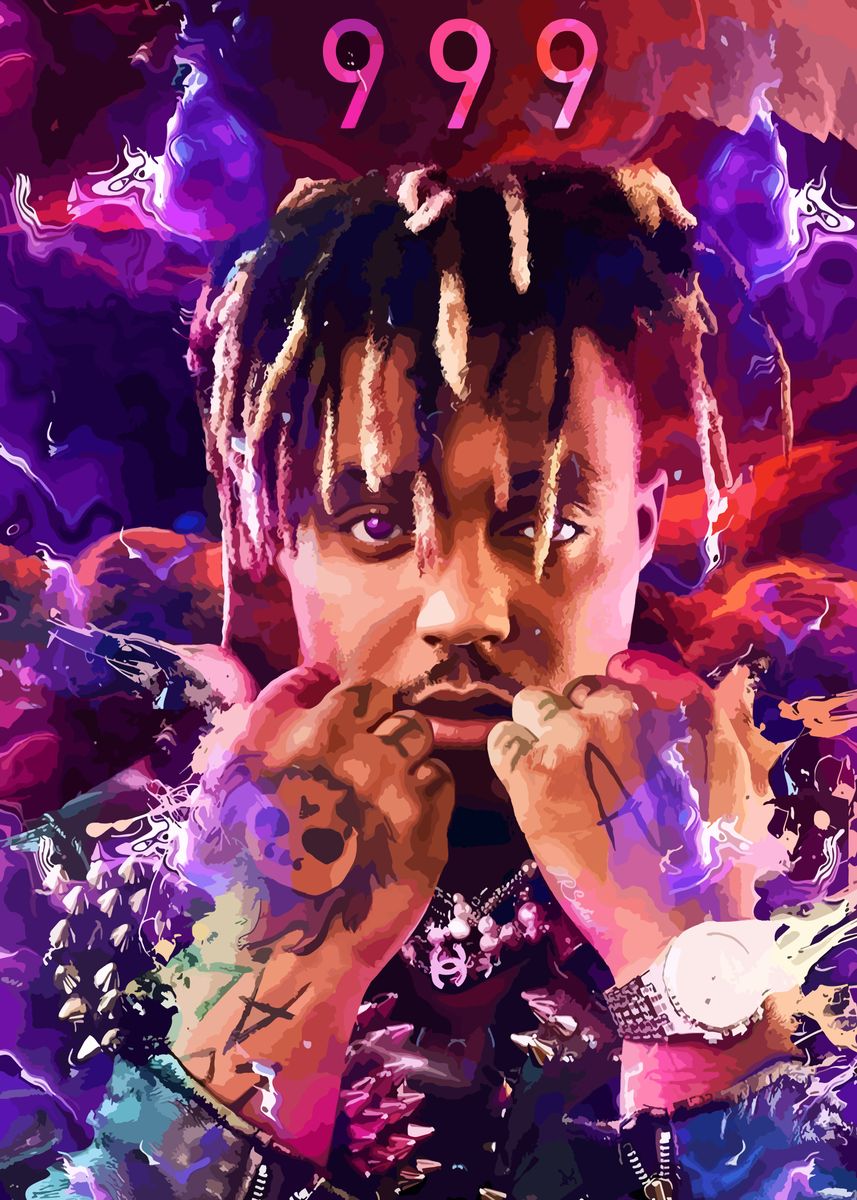 'Juice wrld rapper rap' Poster, picture, metal print, paint by Free ...