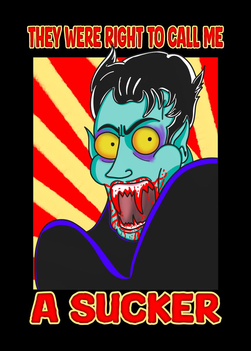 'Vampire Sucker' Poster, picture, metal print, paint by sillyindustries ...