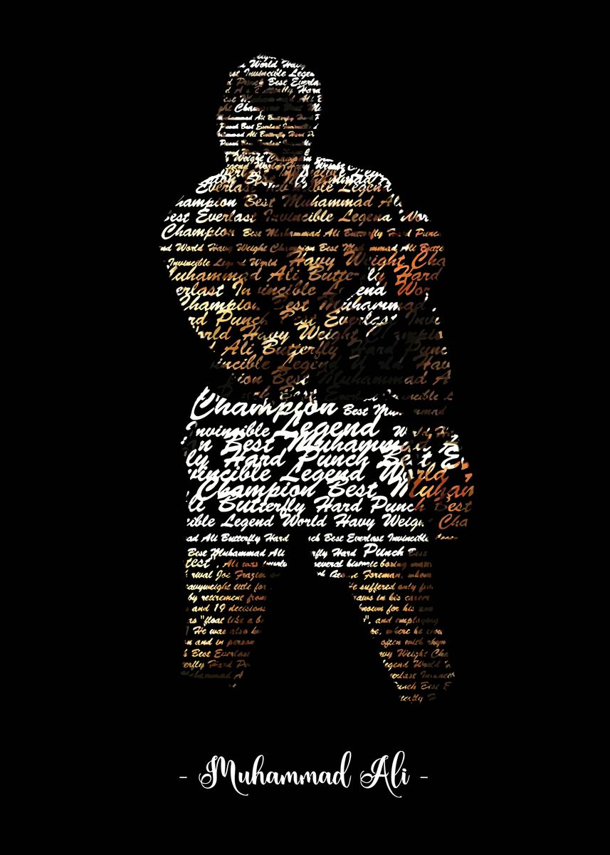 'Muhammad Ali Word Art' Poster, picture, metal print, paint by Always ...