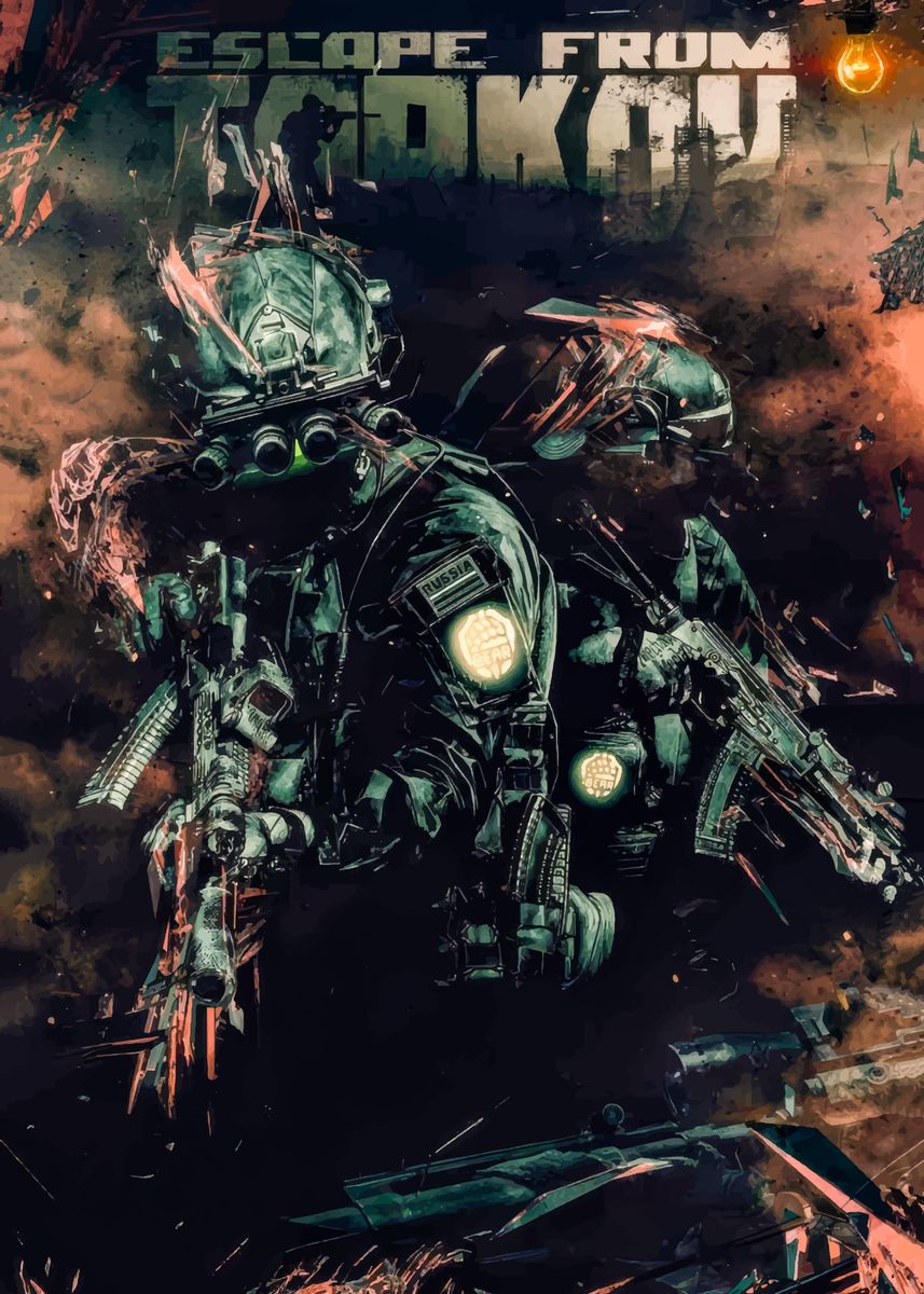 'Escape From Tarkov Poster' Poster, picture, metal print, paint by ...