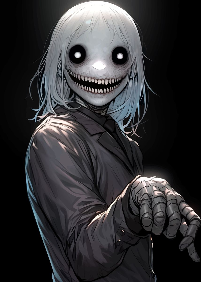 'Creepy Anime Character' Poster, picture, metal print, paint by | Displate