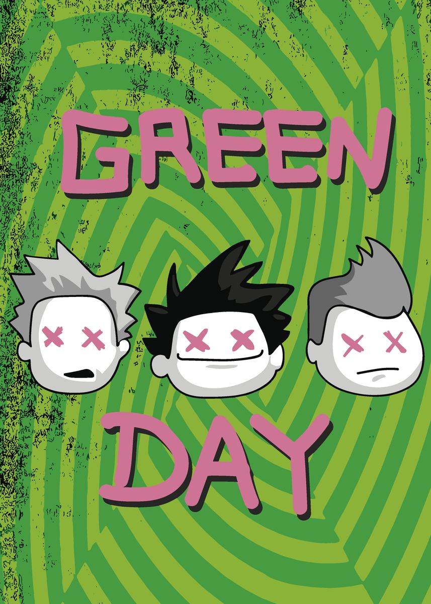 'Green Day ' Poster, picture, metal print, paint by Artistry | Displate