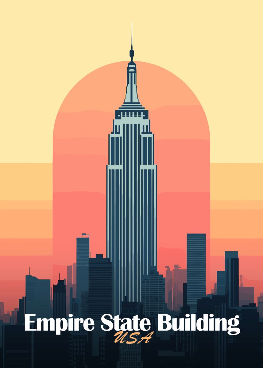 'Empire State Building Poster' Poster, picture, metal print, paint by ...