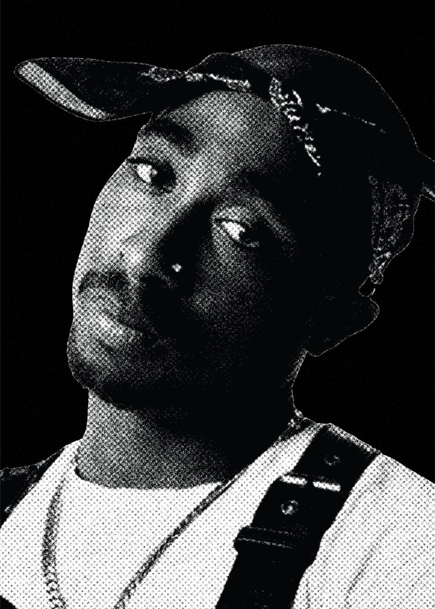 'Tupac Shakur Portrait' Poster, picture, metal print, paint by Trust ...
