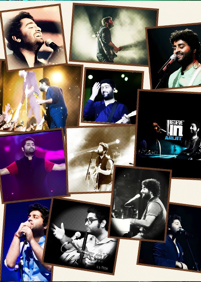 'A.R. Rahman Collage' Poster, picture, metal print, paint by Hendriza ...