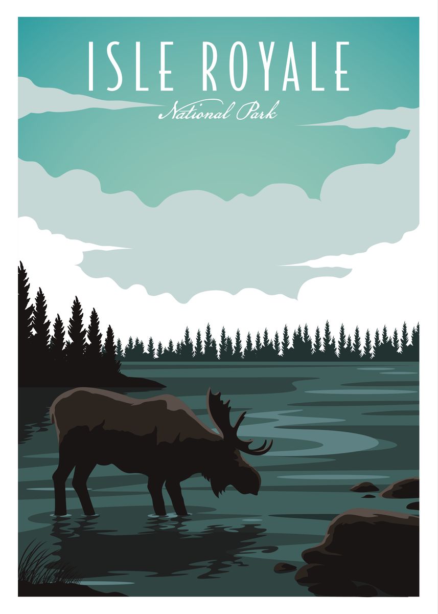 'Isle Royale National Park' Poster, picture, metal print, paint by ...