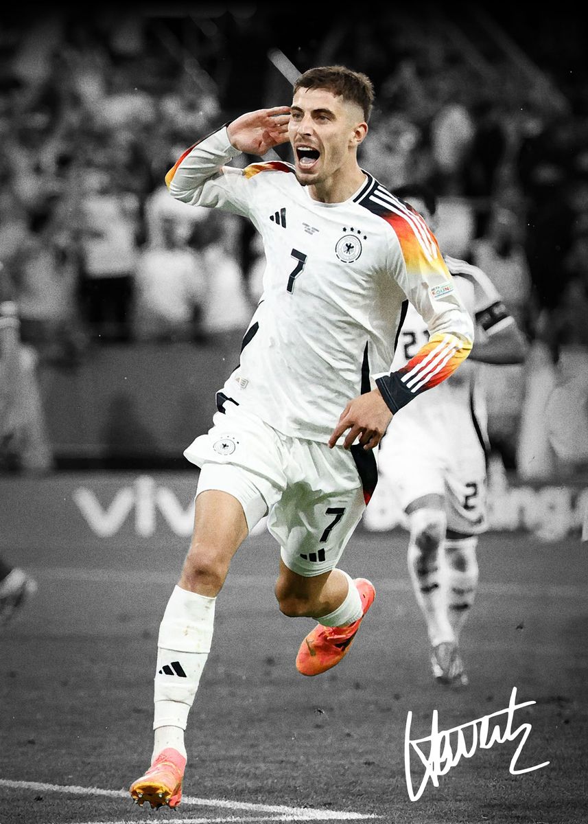 'Kai Havertz' Poster, picture, metal print, paint by Brian John | Displate