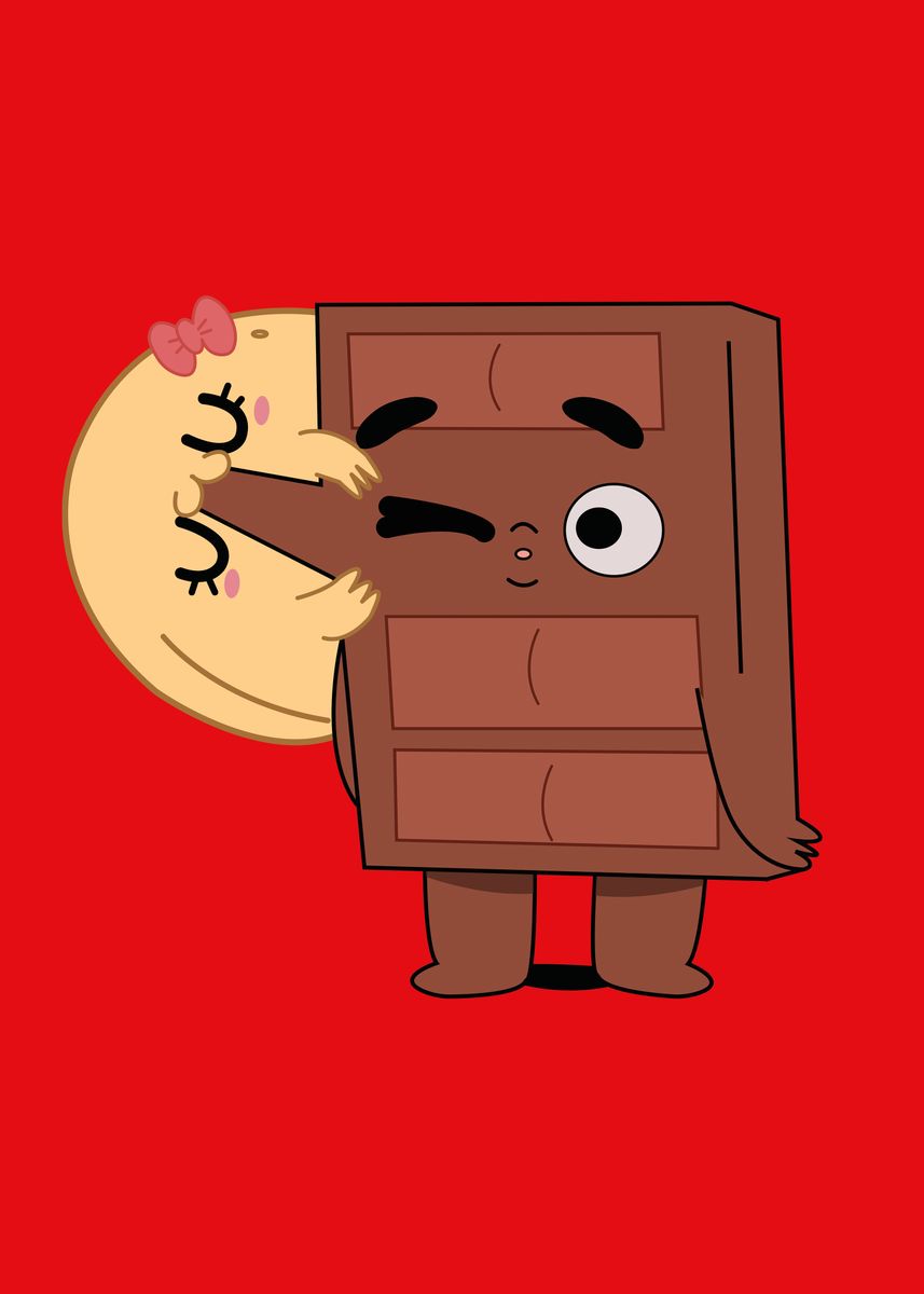 'Choco And Pancake Romance' Poster, picture, metal print, paint by ...