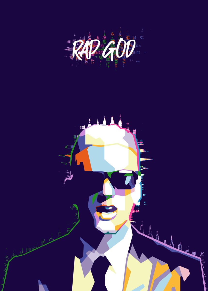 'Rap God Pop Art' Poster, picture, metal print, paint by nofa aji ...