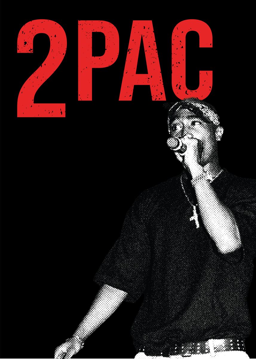 '2Pac Portrait' Poster, picture, metal print, paint by Trust Worthy ...