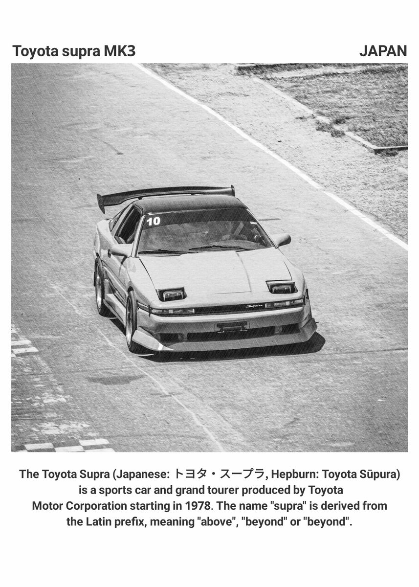 'Toyota Supra MK3' Poster, picture, metal print, paint by Brexmore ...