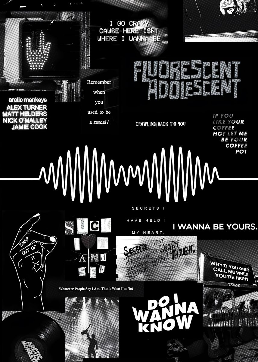'Arctic Monkeys Collage' Poster, picture, metal print, paint by Gonza ...