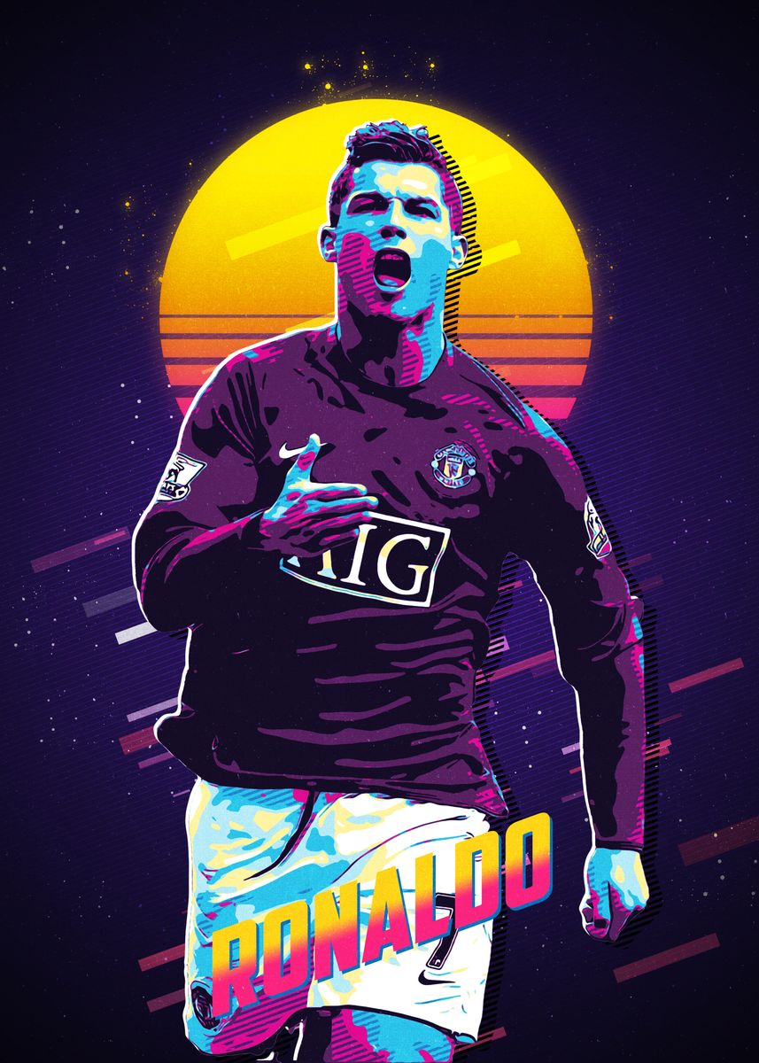 'Ronaldo' Poster, picture, metal print, paint by Kacangan Design | Displate
