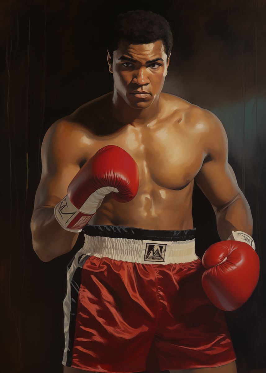'Muhammad Ali Boxing Portrait' Poster, picture, metal print, paint by ...