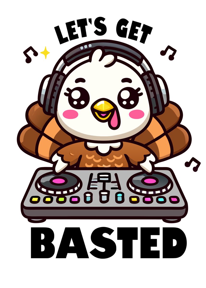 'Turkey DJ Basting' Poster, picture, metal print, paint by Loubna ...