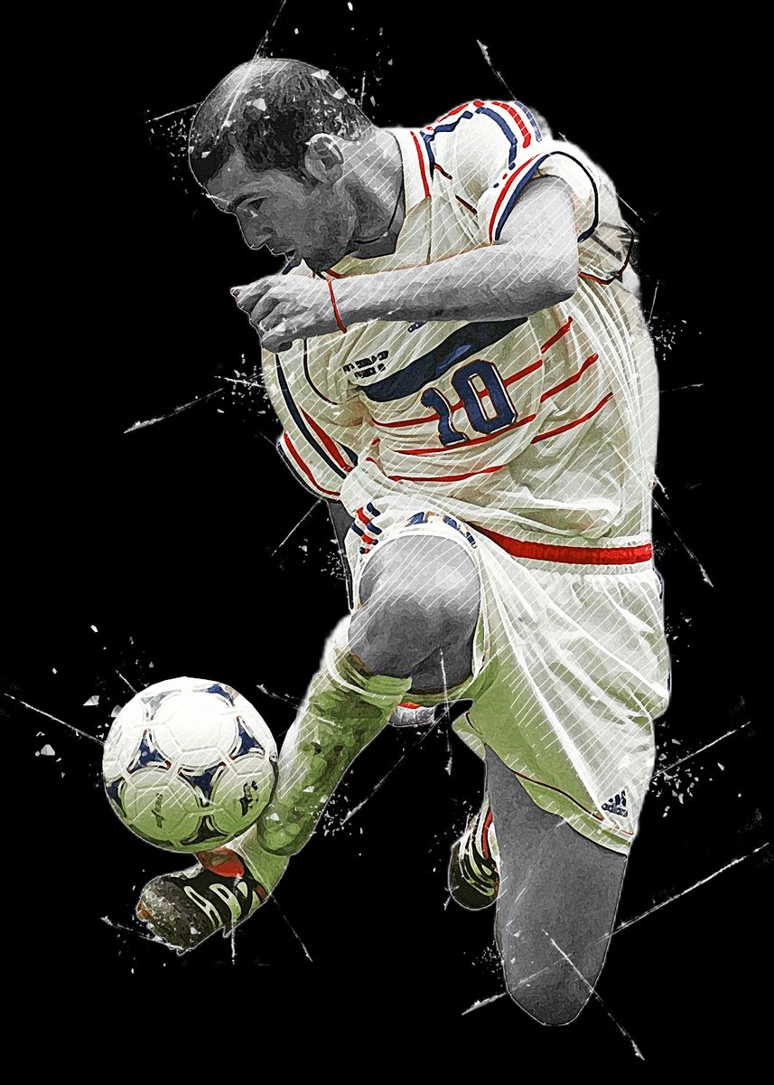 'Zinedine Zidane' Poster, picture, metal print, paint by | Displate