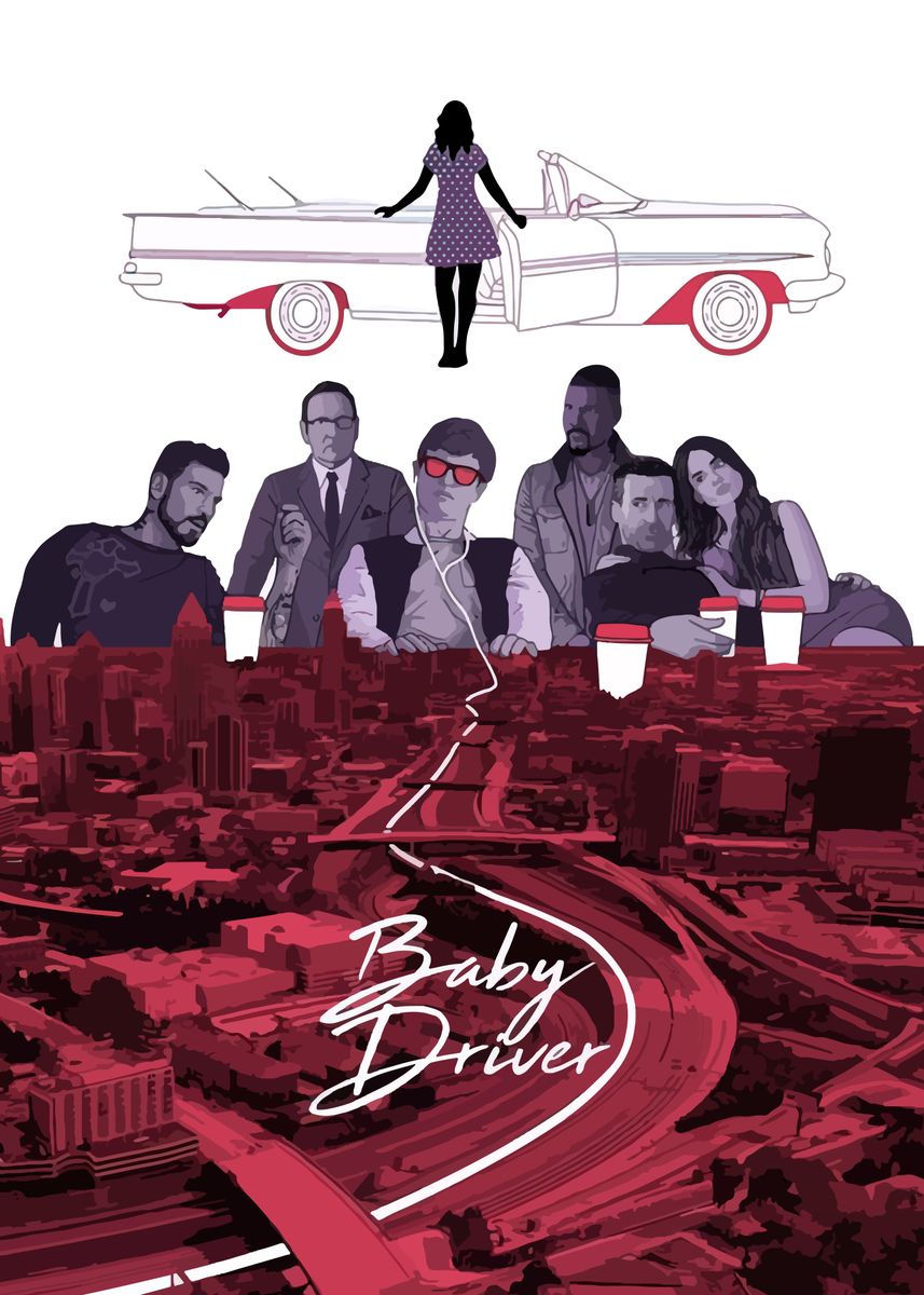 'Baby Driver Movie Poster' Poster, picture, metal print, paint by ...