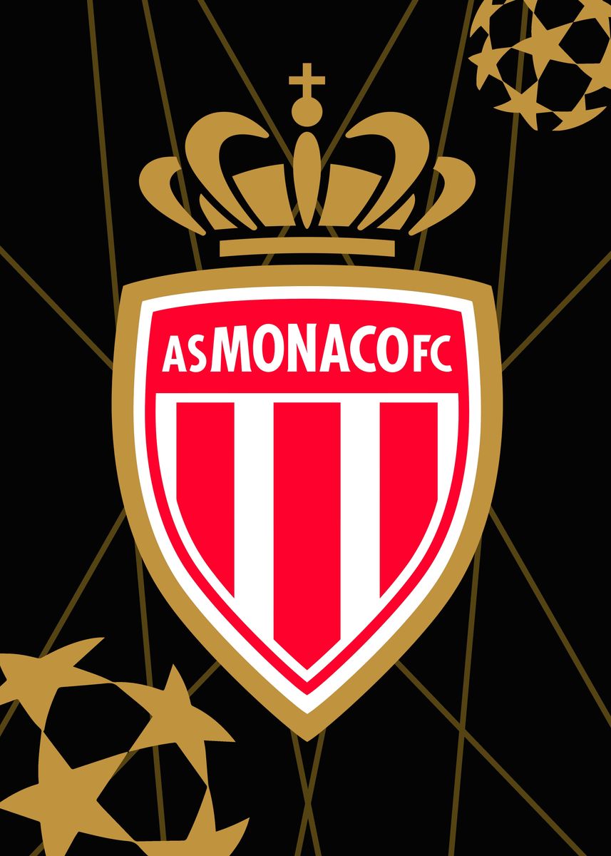 'AS Monaco FC Logo' Poster, picture, metal print, paint by Essence ...