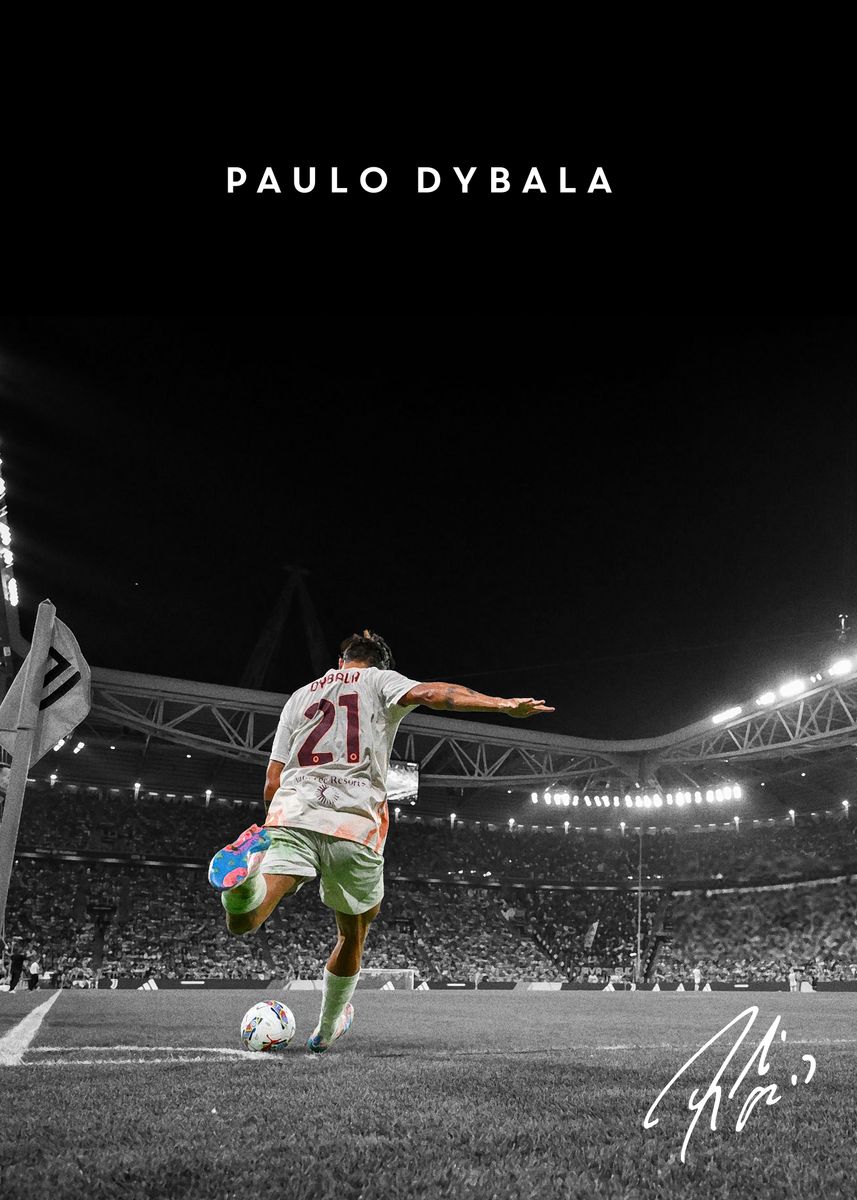 'Paulo Dybala' Poster, picture, metal print, paint by Brian John | Displate