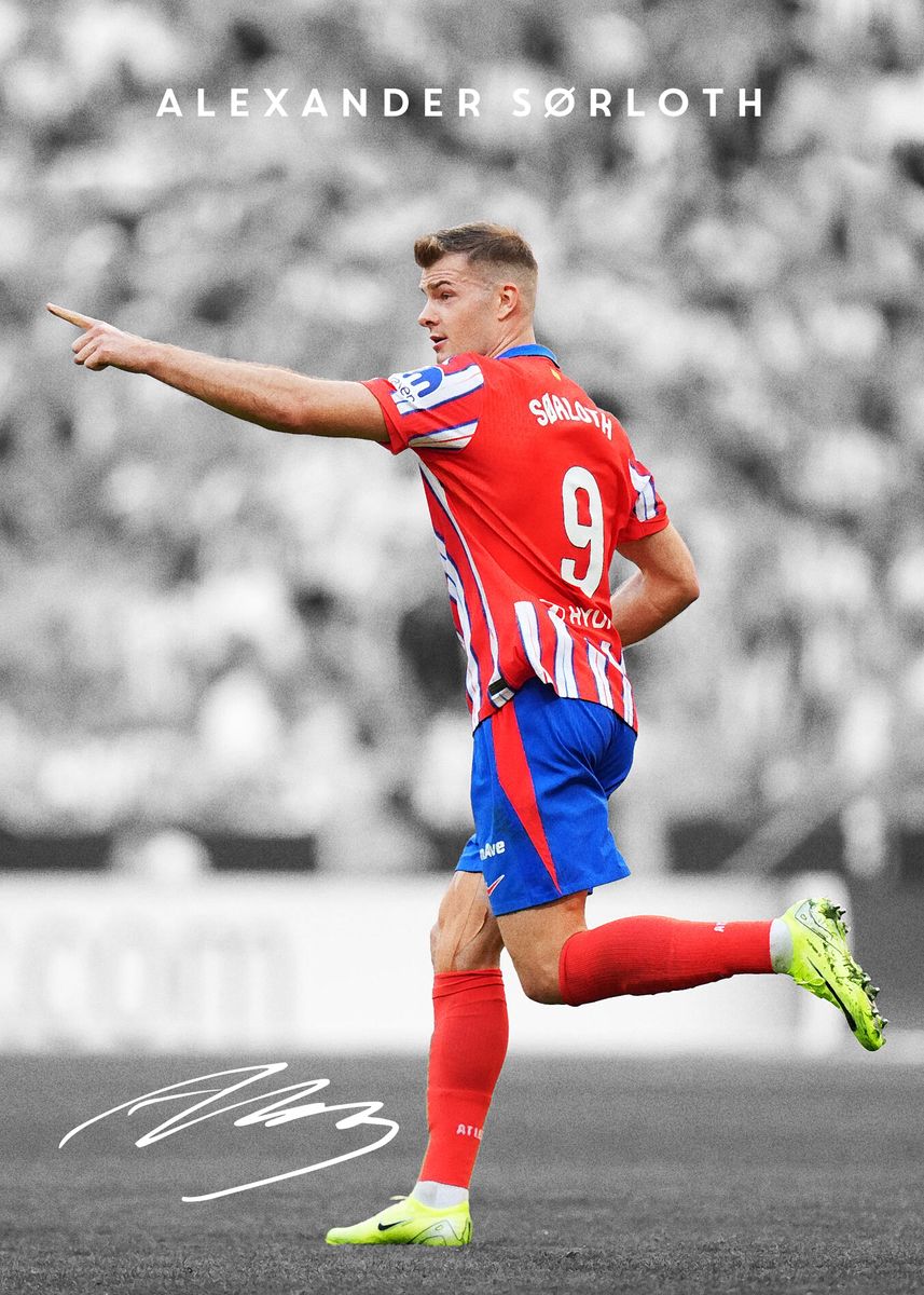 'Alexander Sorloth' Poster, picture, metal print, paint by Brian John ...