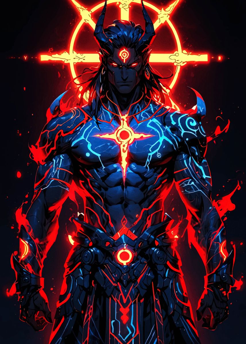 'Demonic Warrior' Poster, picture, metal print, paint by Richard Willa ...