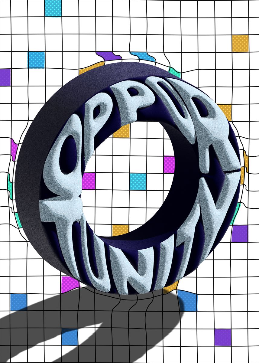 'Opportunity: A 3D Gateway to Possibility' Poster, picture, metal print ...