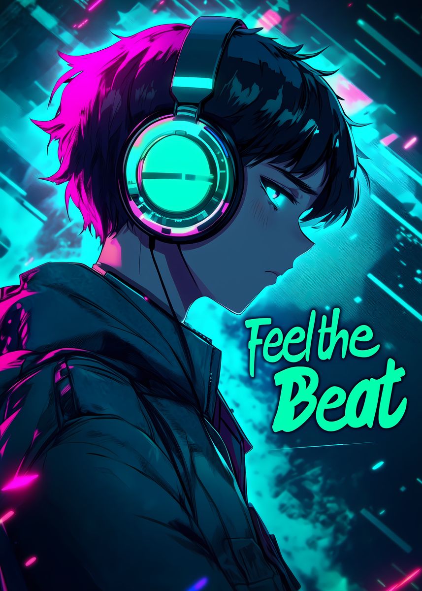 'Anime Music Poster' Poster, picture, metal print, paint by Spooky Blob ...