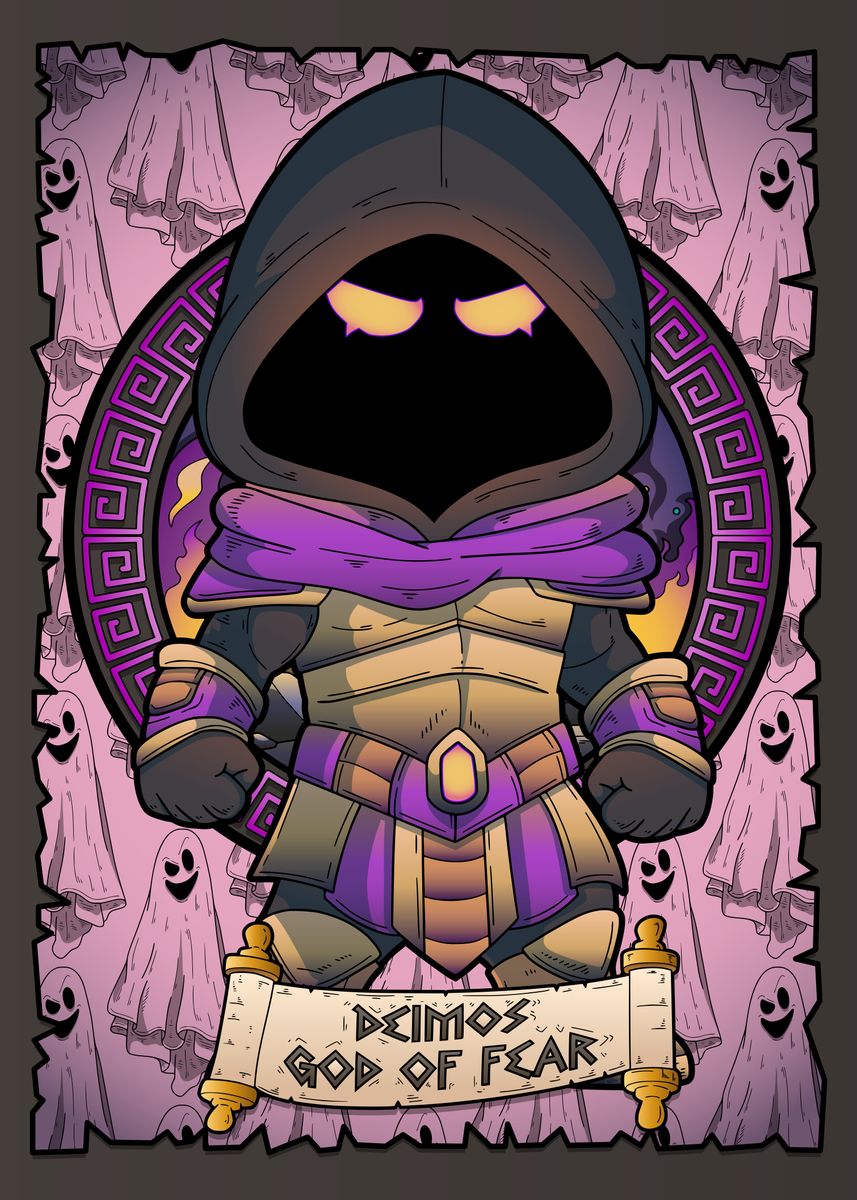 'Deimos, God of Fear' Poster, picture, metal print, paint by Pier Booth ...