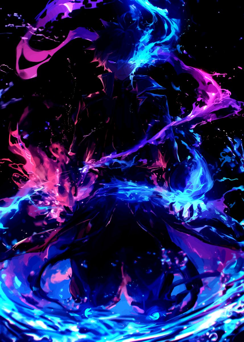 'Abstract Neon Swirls' Poster, picture, metal print, paint by Elegant ...