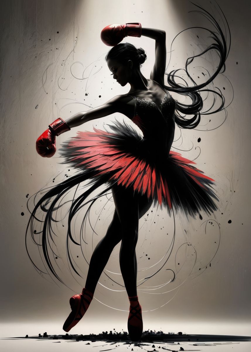 'Ballet Boxer' Poster, picture, metal print, paint by StonebridgeArt ...