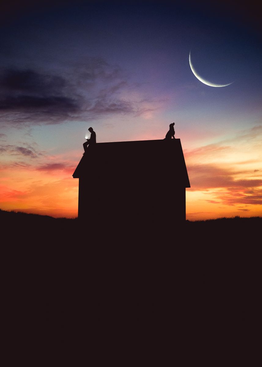 'Distant Companions' Poster, picture, metal print, paint by Bozcape ...