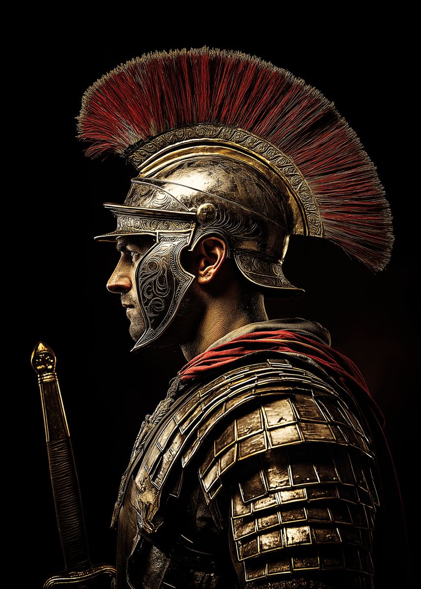 'Roman Centurion Portrait' Poster, picture, metal print, paint by ...